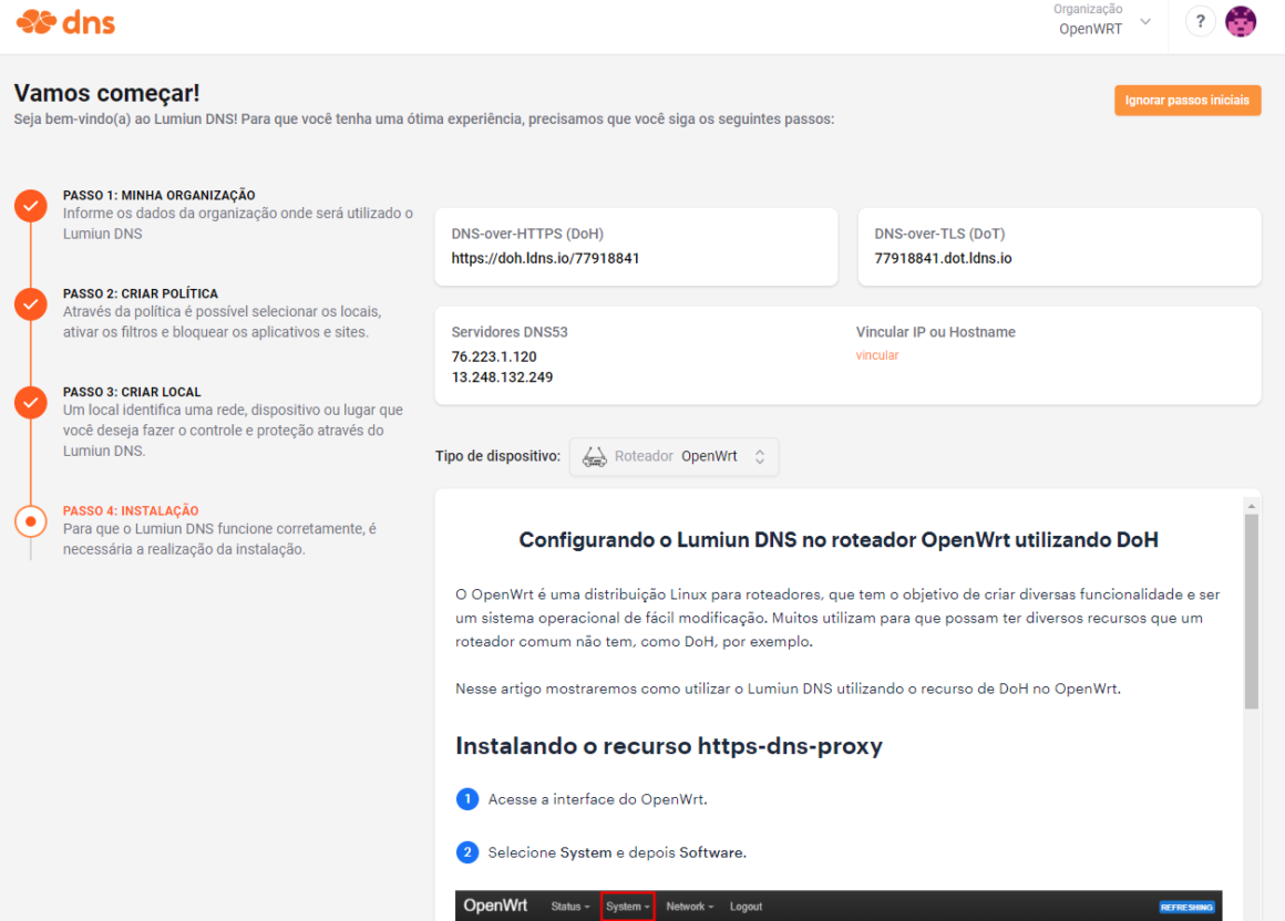 Como controlar o acesso a sites com o OpenWRT?